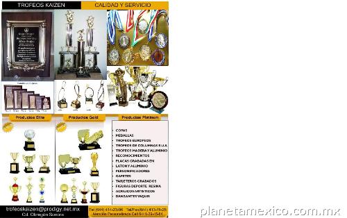 Trofeos Y Reconocimientos Kaizen en Cajeme: teléfono